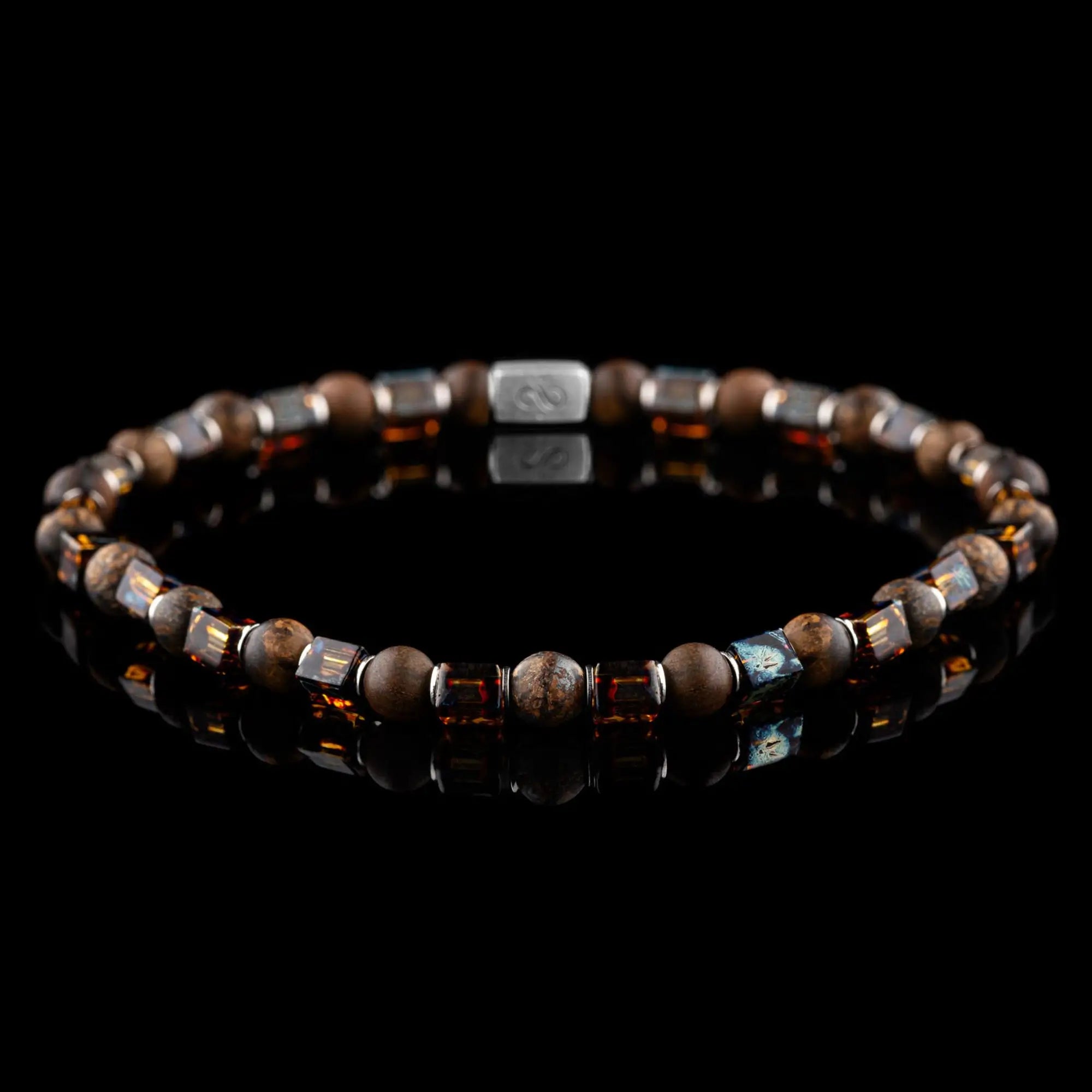 Bronzite Cube Bracelet - Handmade Artisan Quality | 4mm