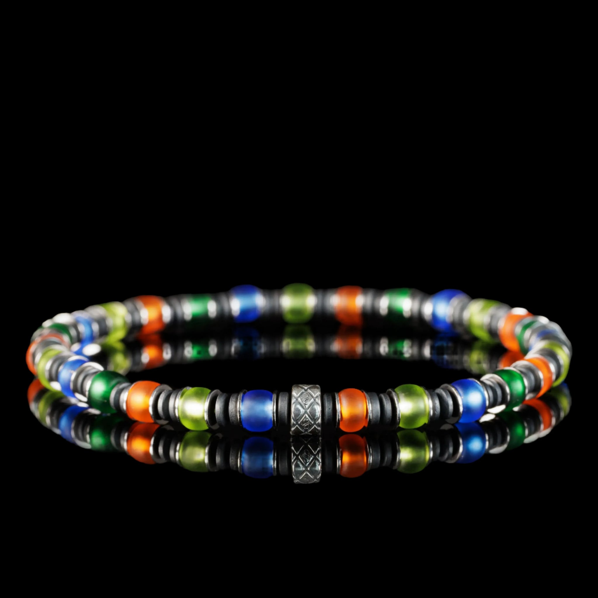 Silver Hematite Bracelet - Handcrafted Artistry | Durable 6mm