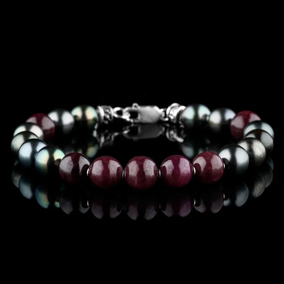 Ruby - Tahiti Pearl Bracelet IX (9-11.5mm)
