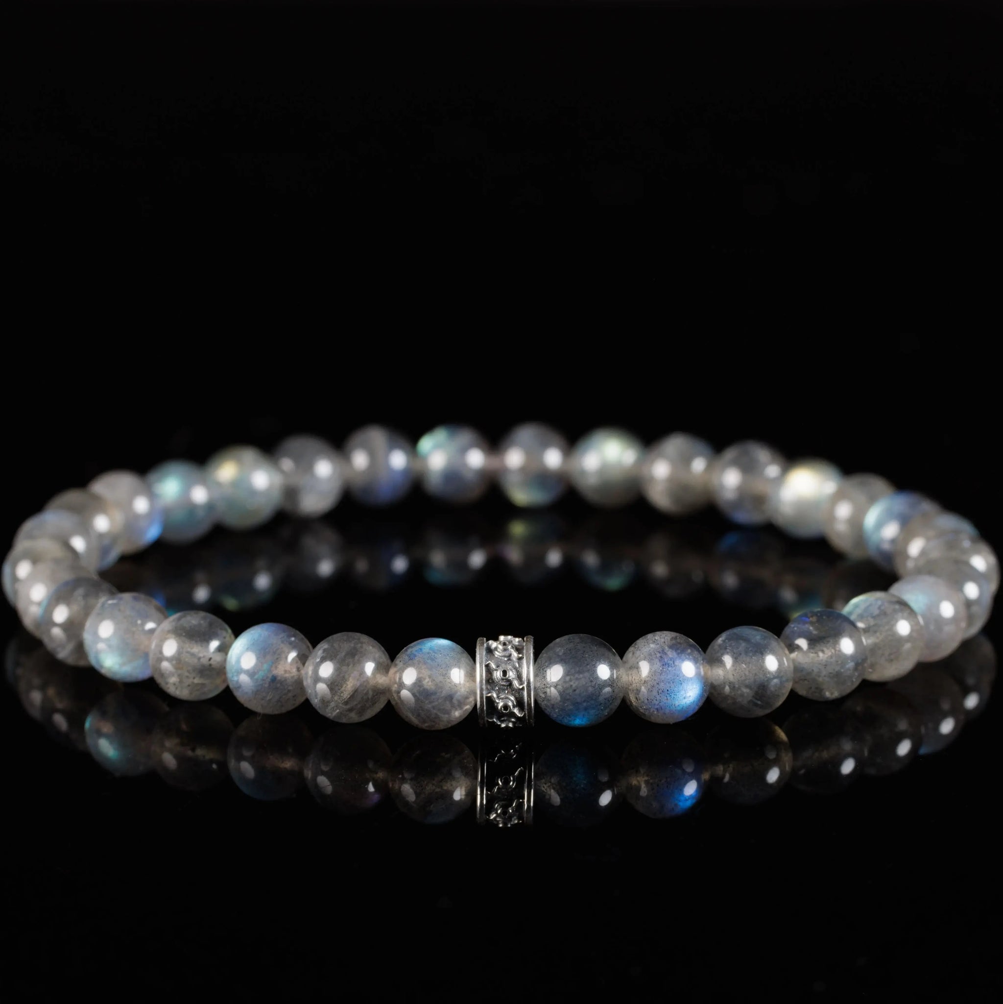 Labradorite Bracelet VII - Handcrafted Silver | 6mm Stone