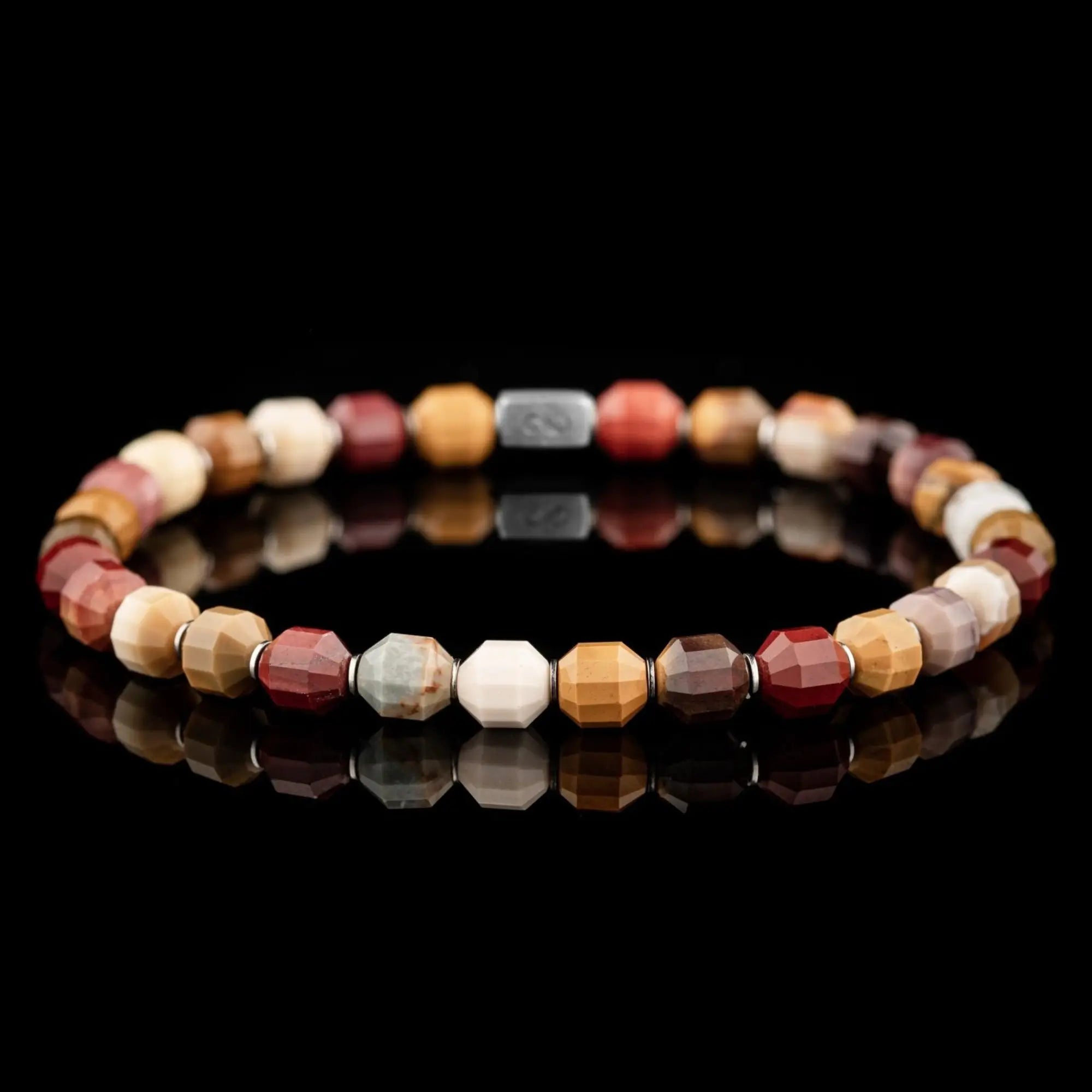 Mookaite Silver Bracelet - Handcrafted Luxury | 5.5mm